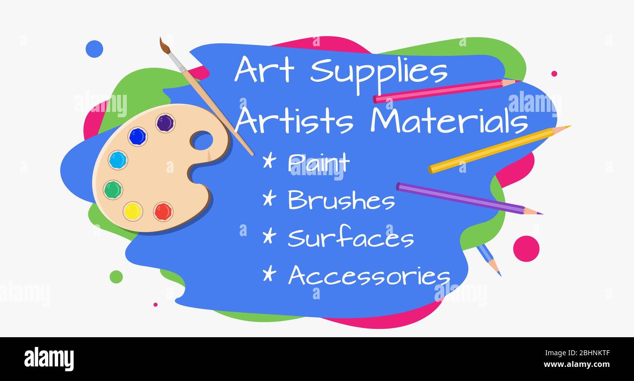 Shop art supplies Stock Vector Images - Alamy