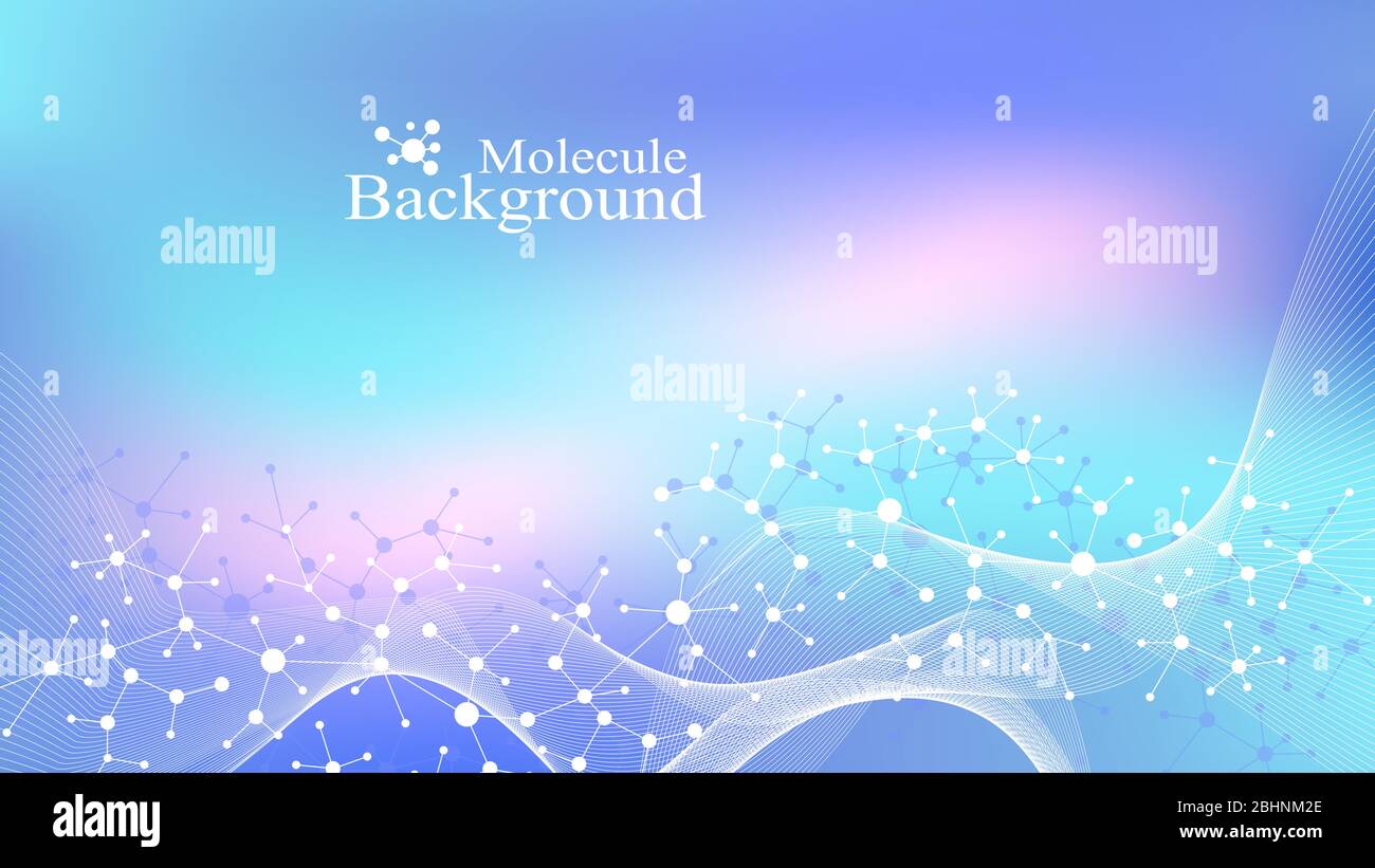 Colorful Molecules Background. Dna Helix, Dna Strand, Dna Test 