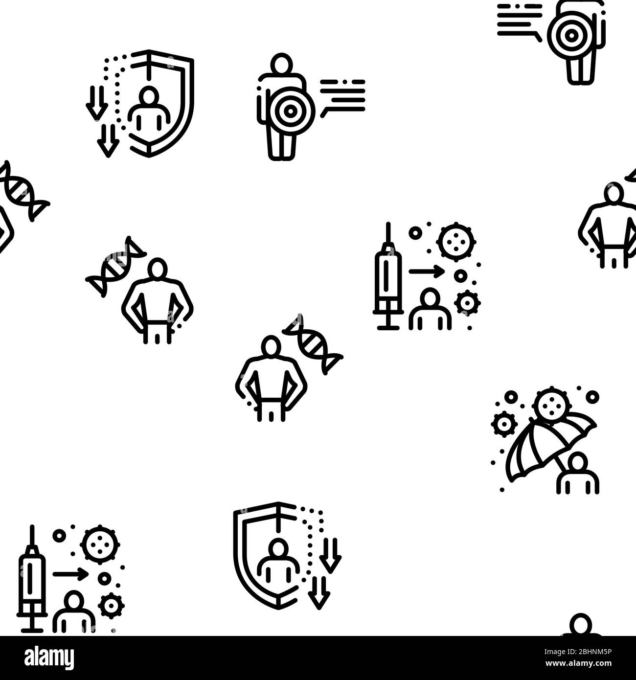 Immunity Human Seamless Pattern Vector Stock Vector Image & Art - Alamy