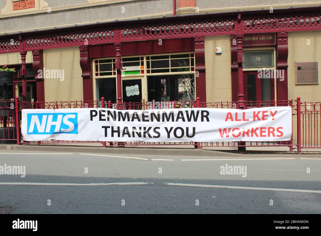 Support tributes to the NHS key workers in wales Stock Photo - Alamy