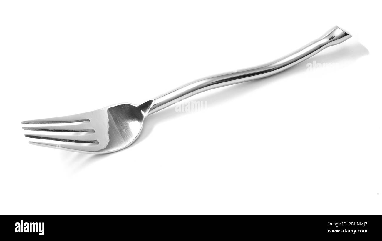 beautiful fork Stainless steel isolated over the white background Stock ...