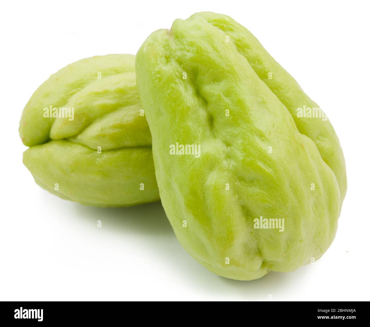 chayote on white background Stock Photo - Alamy