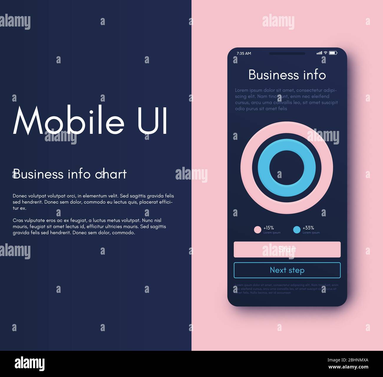 Mobile application infographic interface. Ui design, vector ...
