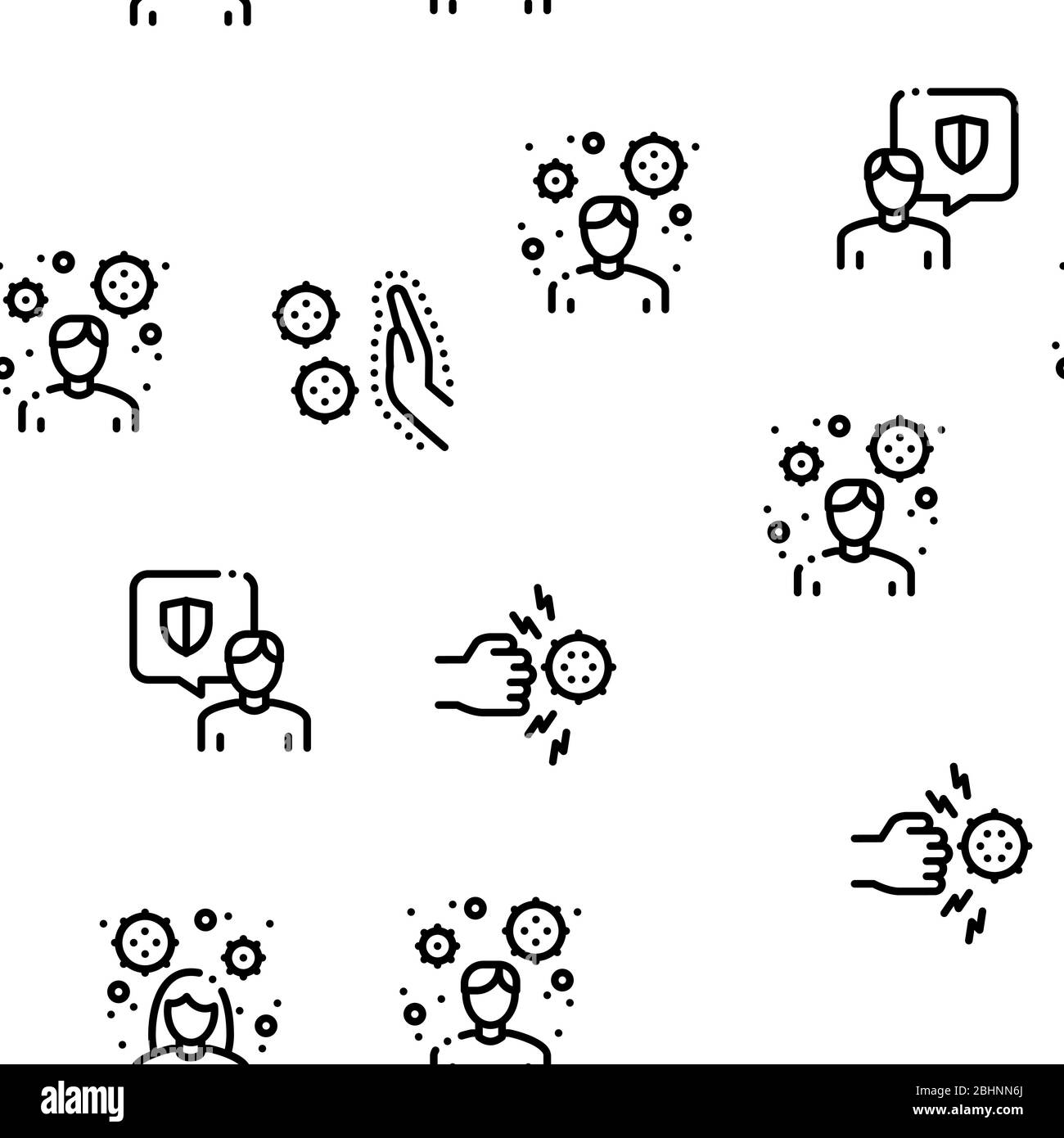 Immunity Human Seamless Pattern Vector Stock Vector Image & Art - Alamy