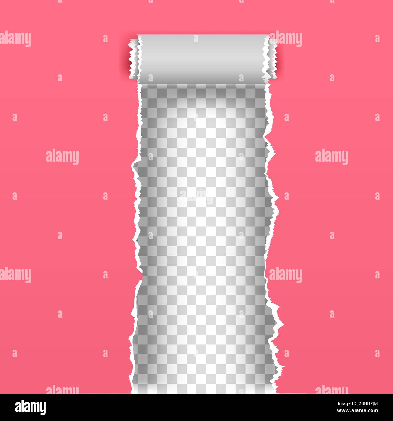 color vector torn paper with ripped edges and scroll. Paper frame for ...