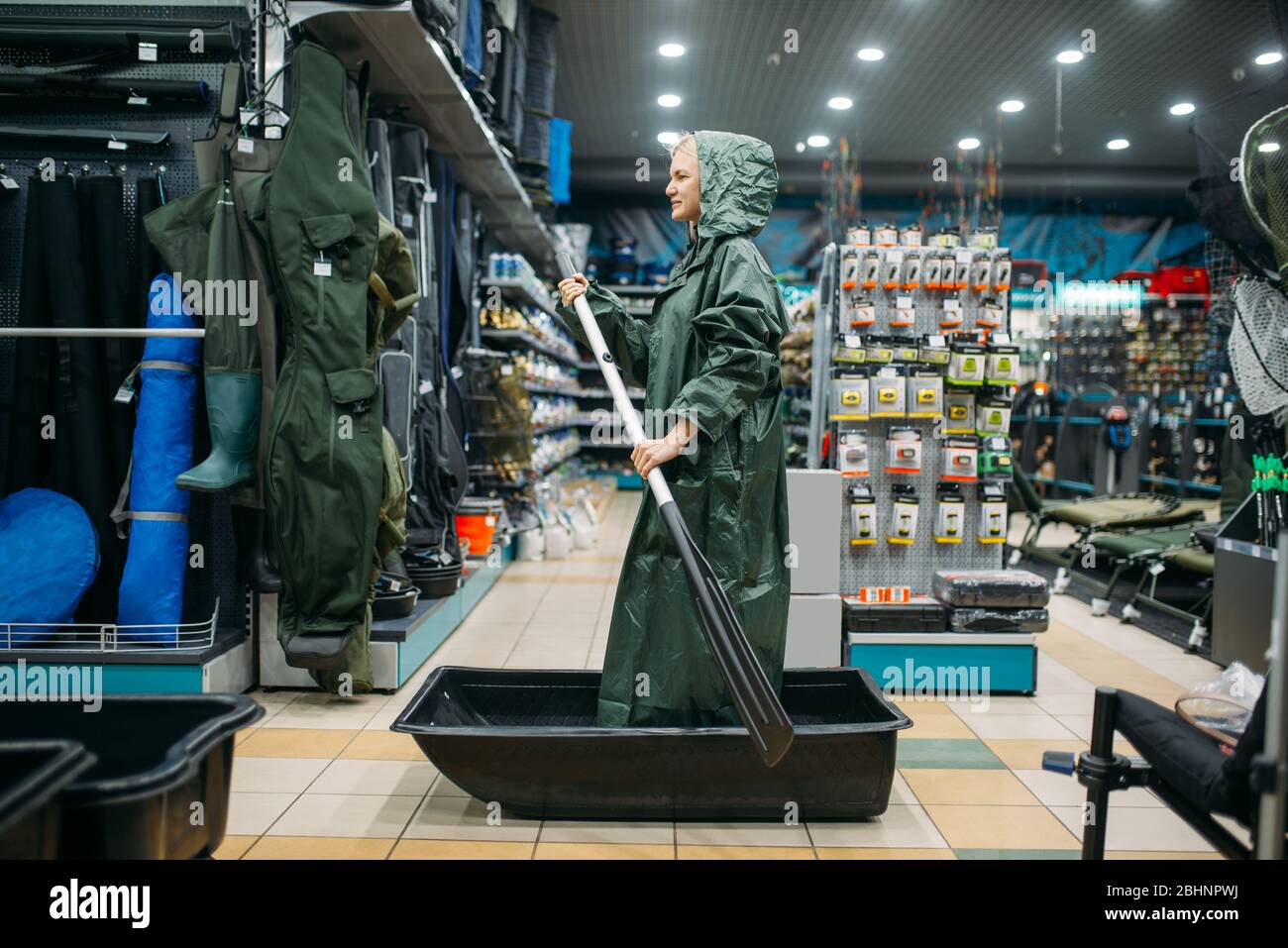 Woman on a sport fishing boat hi-res stock photography and images - Alamy