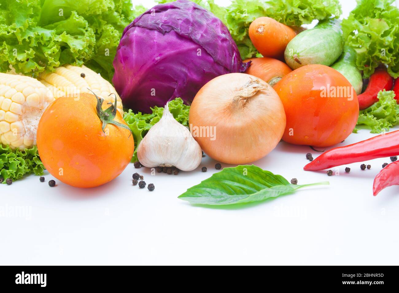 vegetables isolated on white background Stock Photo - Alamy