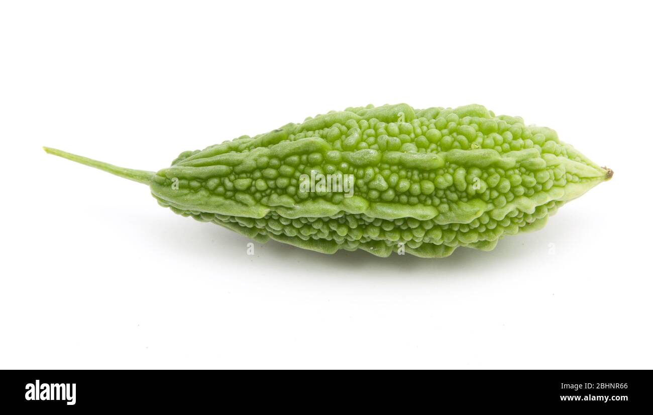 fresh bitter gourd isolated on white background Stock Photo - Alamy