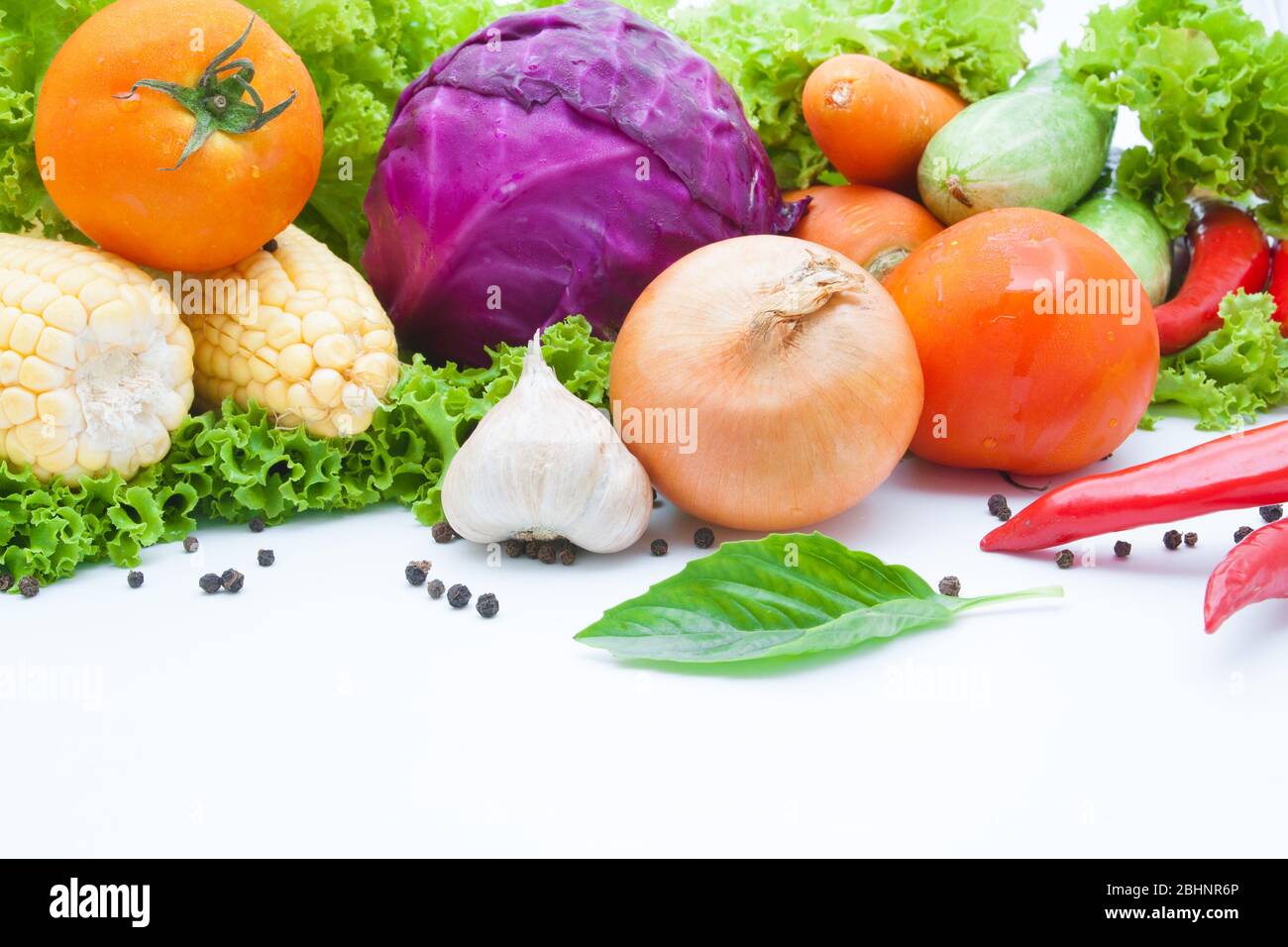 vegetables isolated on white background Stock Photo - Alamy