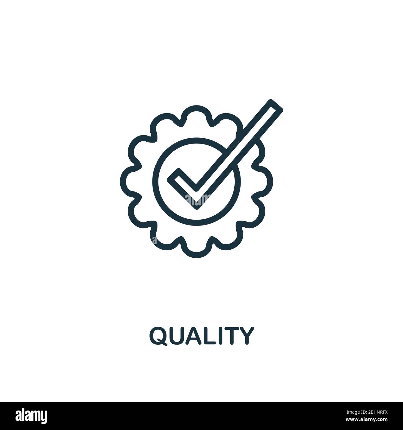 Quality icon. Line style simple element from e-commerce icons ...