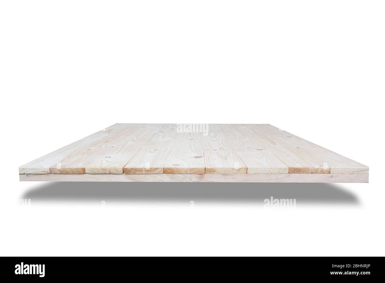 empty wooden table top isolated on white background Stock Photo - Alamy