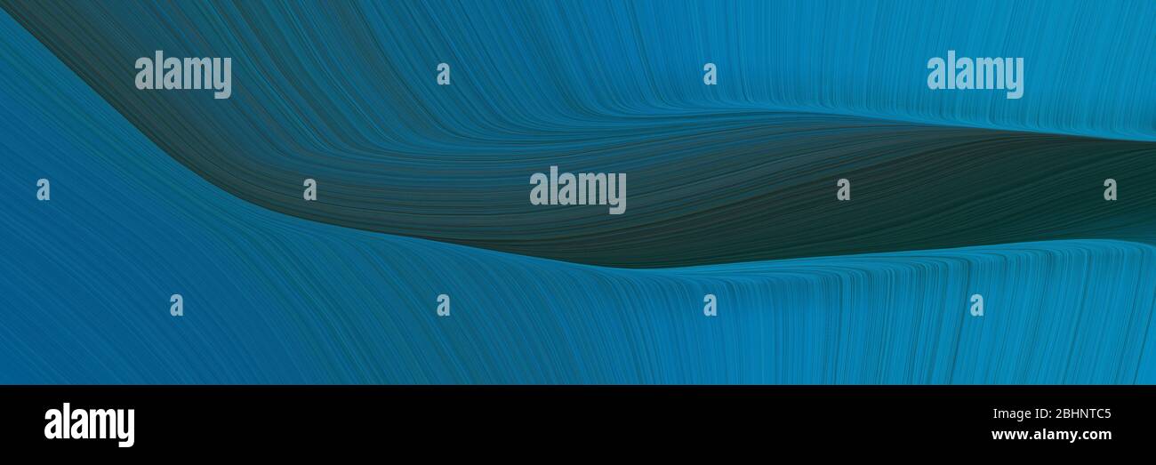 elegant flowing header with teal, very dark blue and strong blue colors ...