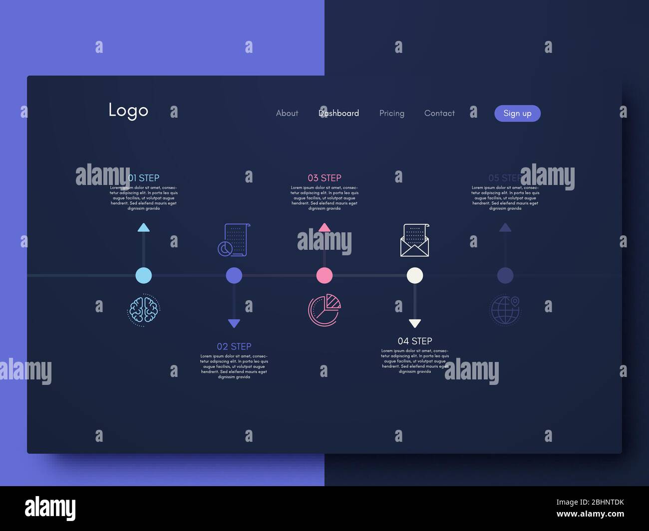 Vector graphic infographics. Template for creating mobile applications ...