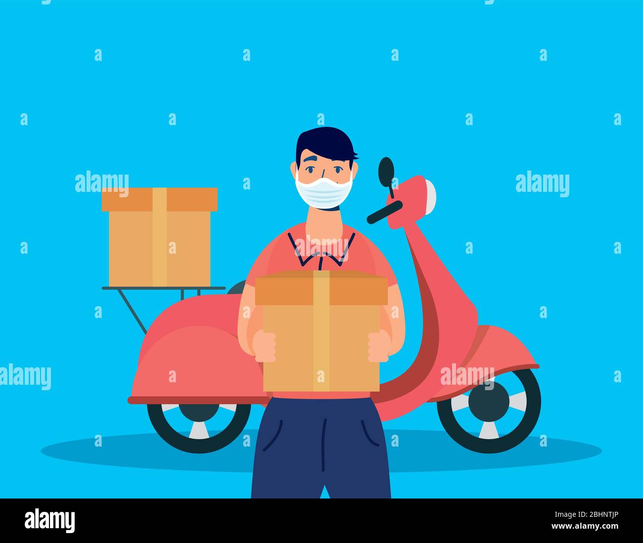 Male worker in uniform using Stock Vector Images - Alamy