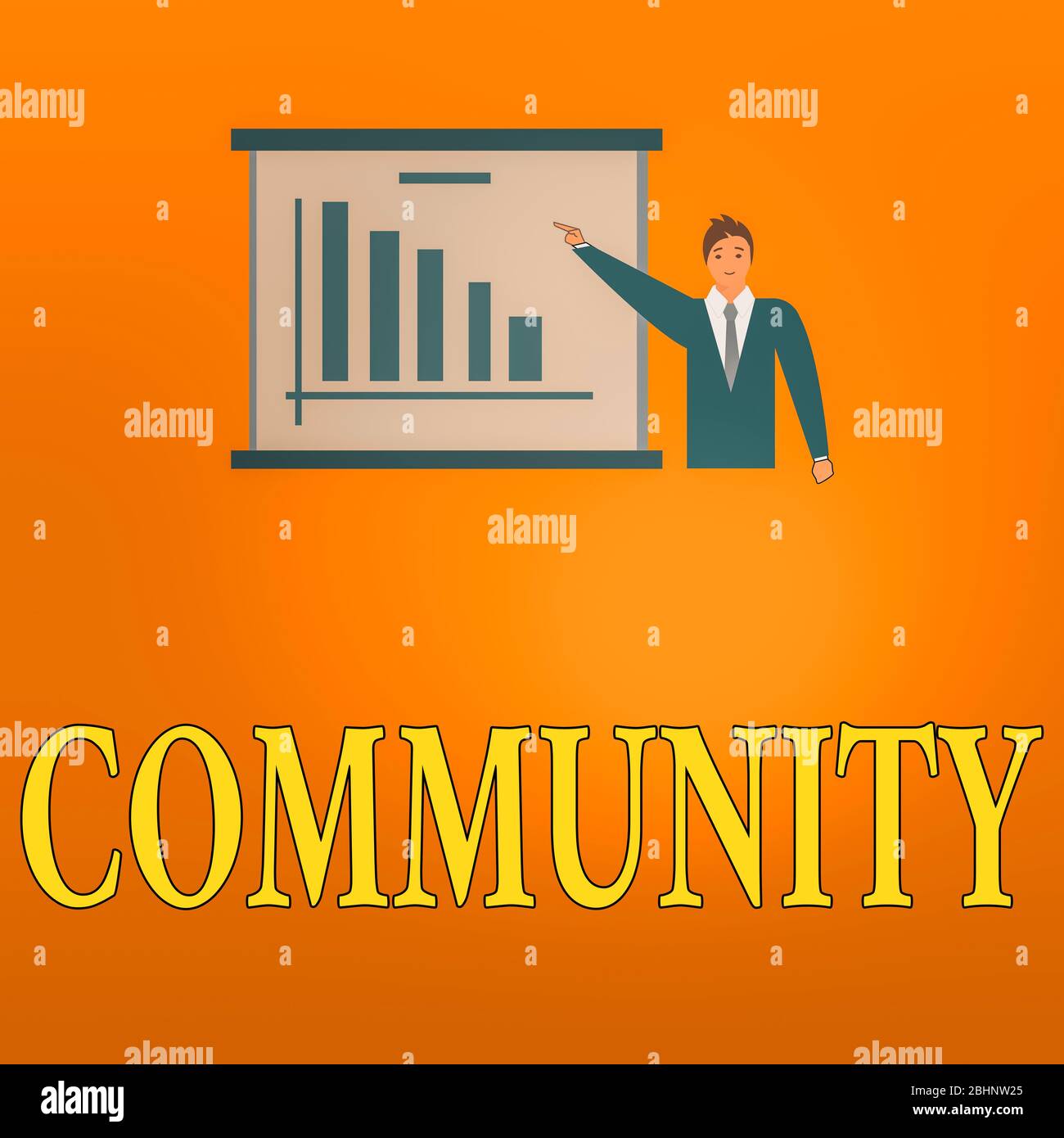 Writing note showing Community. Business concept for group of showing ...