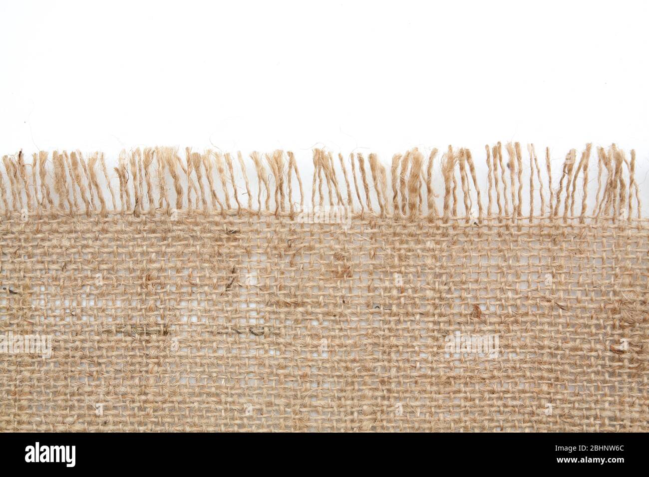 burlap hessian sacking isolated on white background Stock Photo - Alamy
