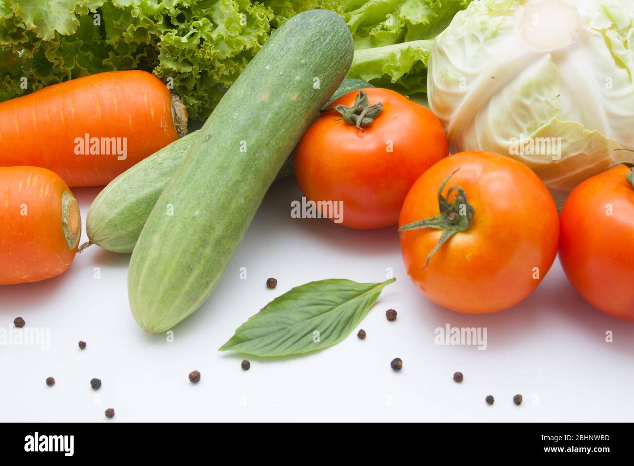 vegetables isolated on white background Stock Photo - Alamy