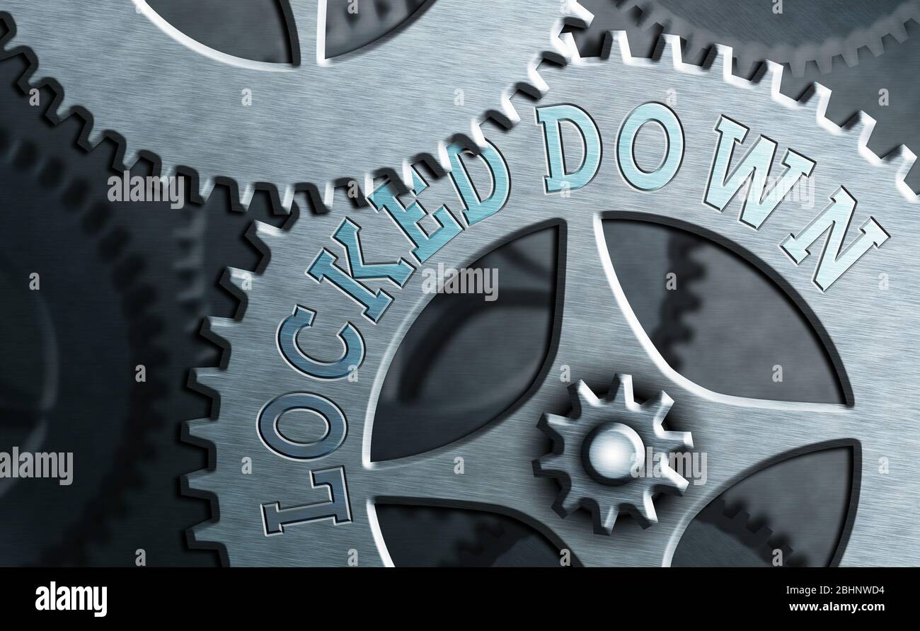 Conceptual hand writing showing Locked Down. Concept meaning emergency ...