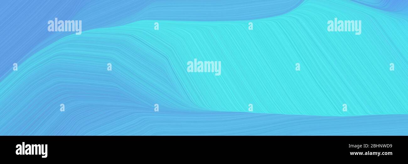 elegant artistic horizontal canvas with medium turquoise, corn flower ...