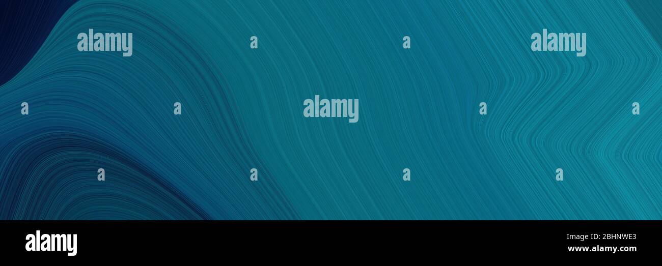 elegant artistic banner design with teal, very dark blue and dark cyan ...