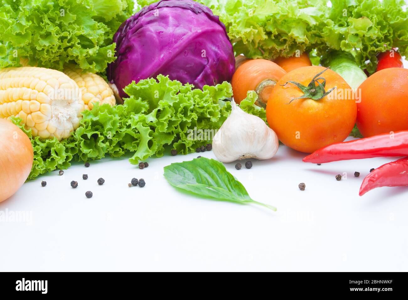 vegetables isolated on white background Stock Photo - Alamy