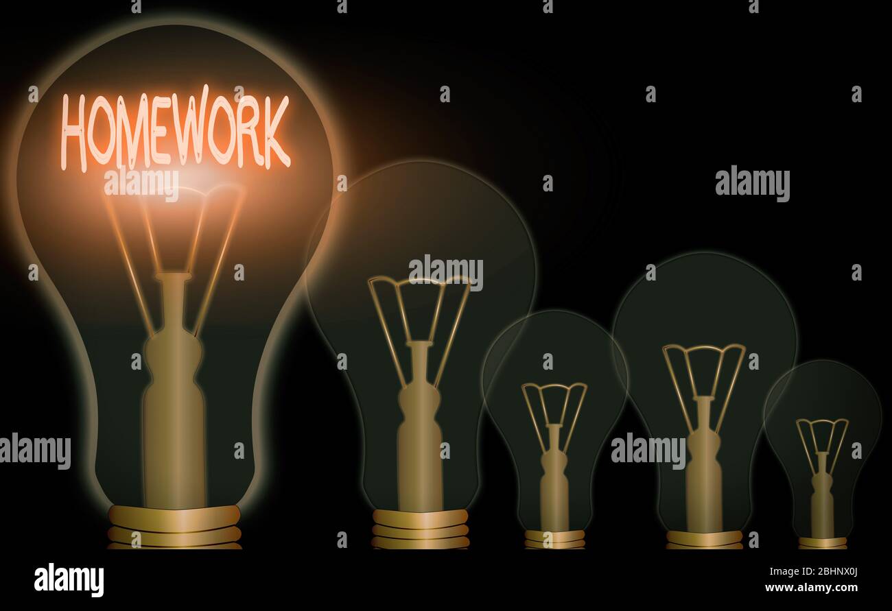 Conceptual hand writing showing Homework. Concept meaning schoolwork ...