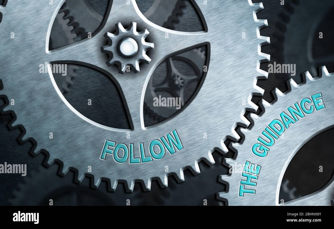 Writing Note Showing Follow The Guidance Business Concept For