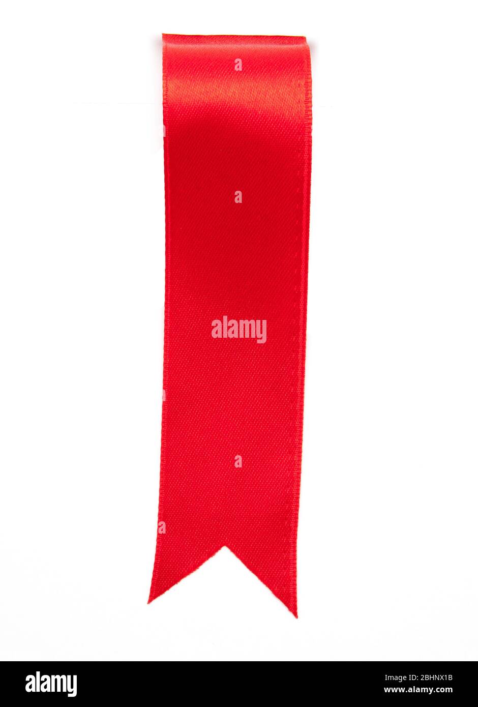 red ribbon bookmark isolated on white background Stock Photo - Alamy