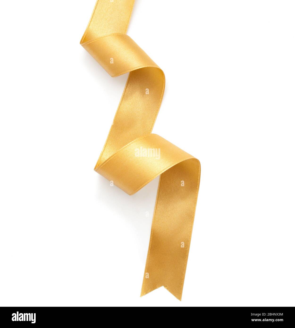 golden ribbon border isolated on white background Stock Photo - Alamy