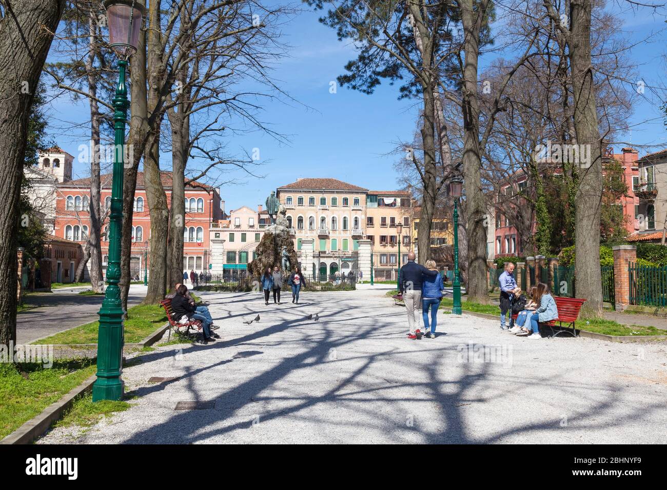 Viale Garibaldi and the Garibaldi statue, Giardini Pubblici, Public ...