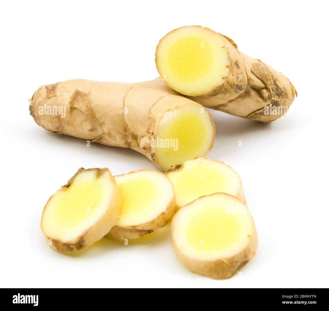 White Turmeric slide isolated on white Stock Photo - Alamy