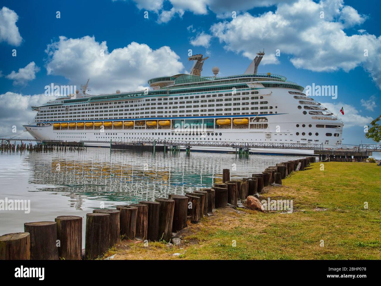 Luxury Cruise Ship at Portland Port Stock Photo - Alamy