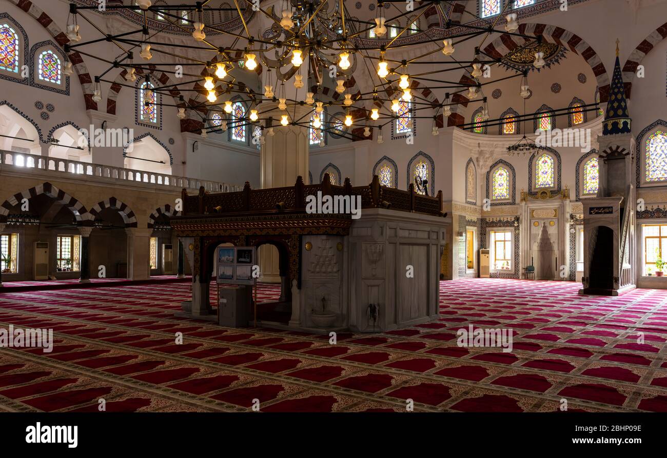 Ashgabat, Turkmenistan - June 1, 2019: Interior of the Ertugrul Gazi ...