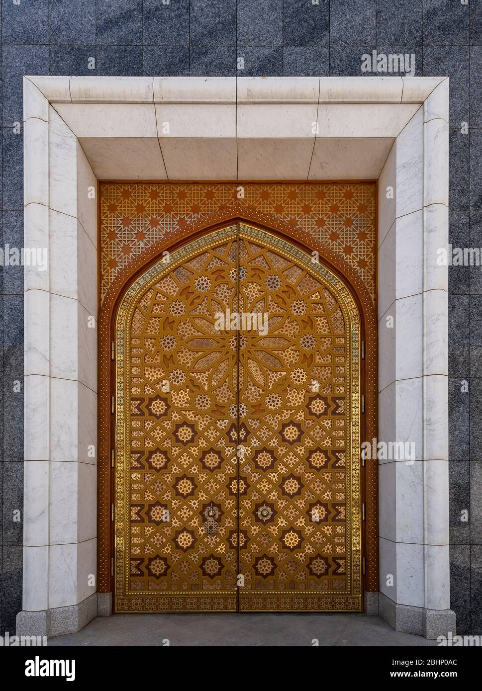 Ashgabat, Turkmenistan - June 1, 2019: The Mosque near masoleum of ...