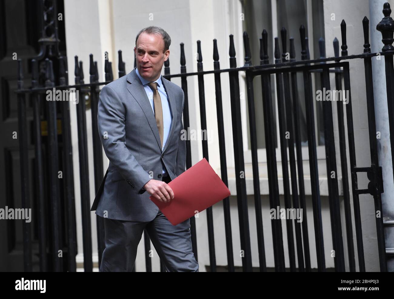 Foreign Secretary Dominic Raab arriving in Downing Street, London Stock ...