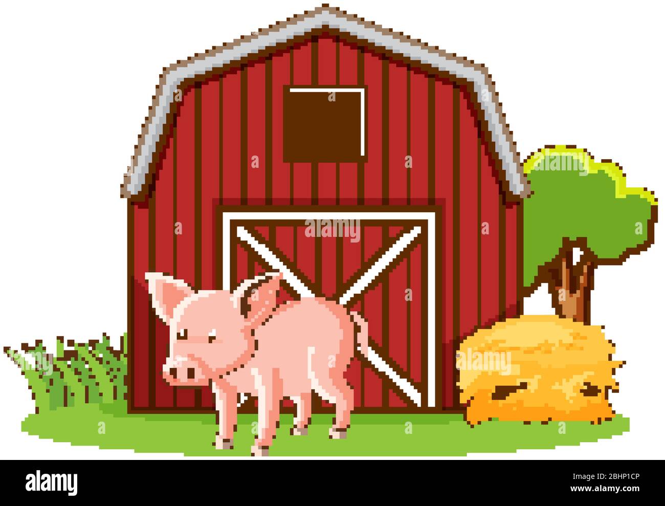 Farmyard barn cartoon hi-res stock photography and images - Alamy