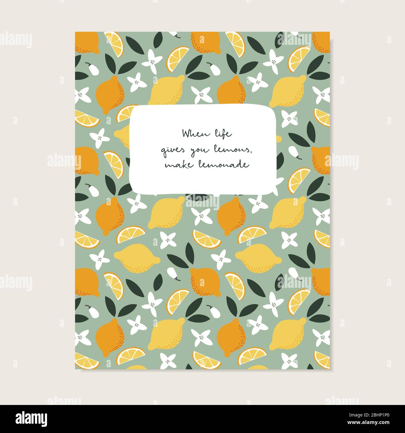 Summer greeting card, invitation with inspirational, motivational quote ...