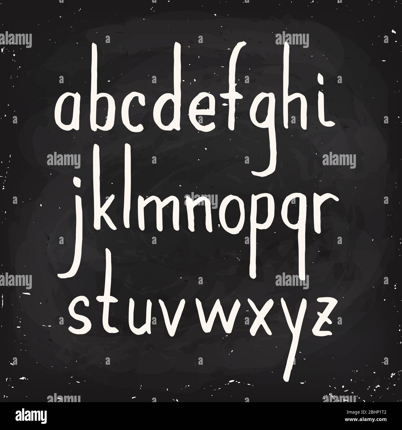 Hand drawn alphabet written with pen in blackboard design Stock Vector ...