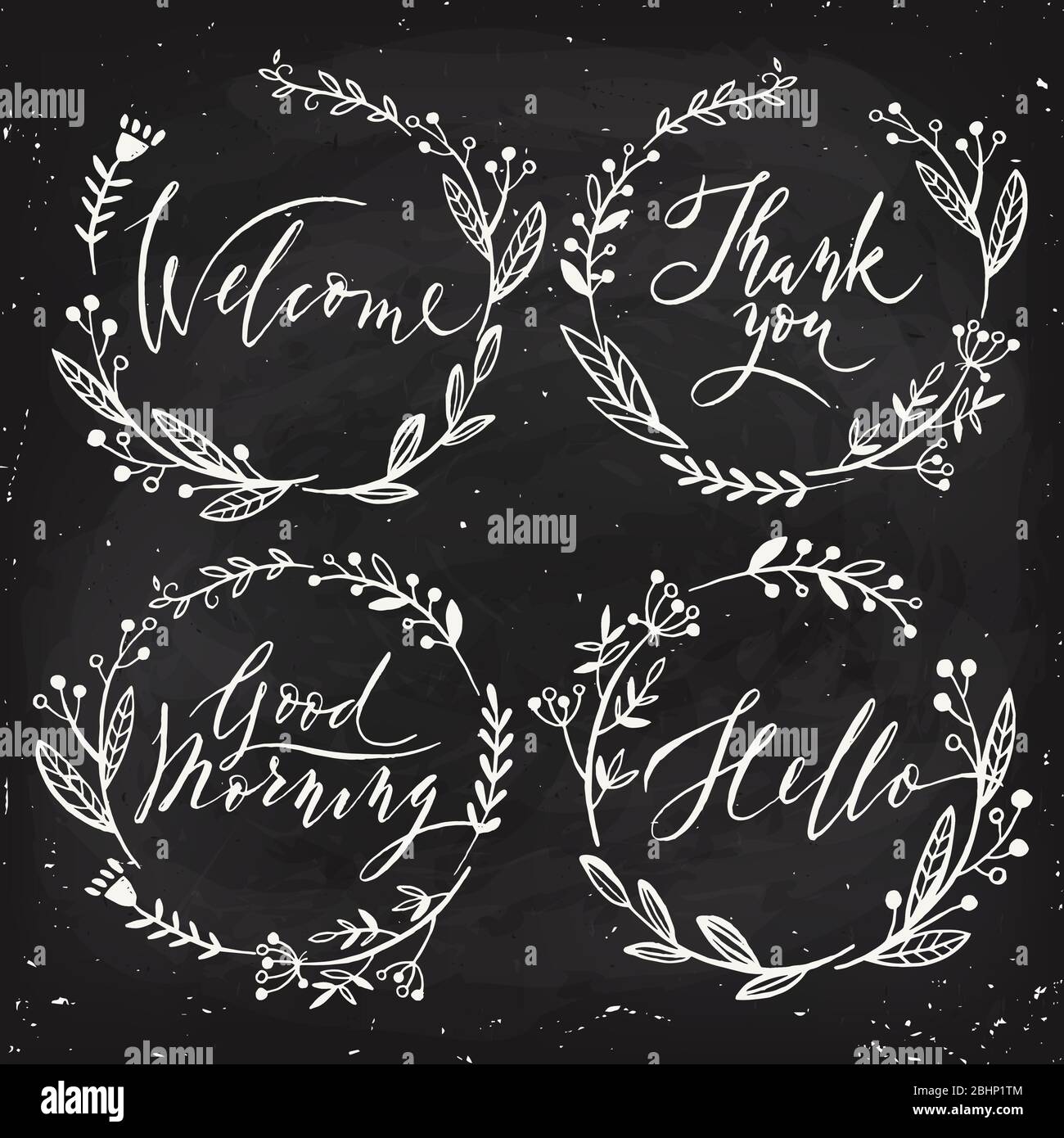 Retro good morning calligraphy design Stock Vector Images - Alamy