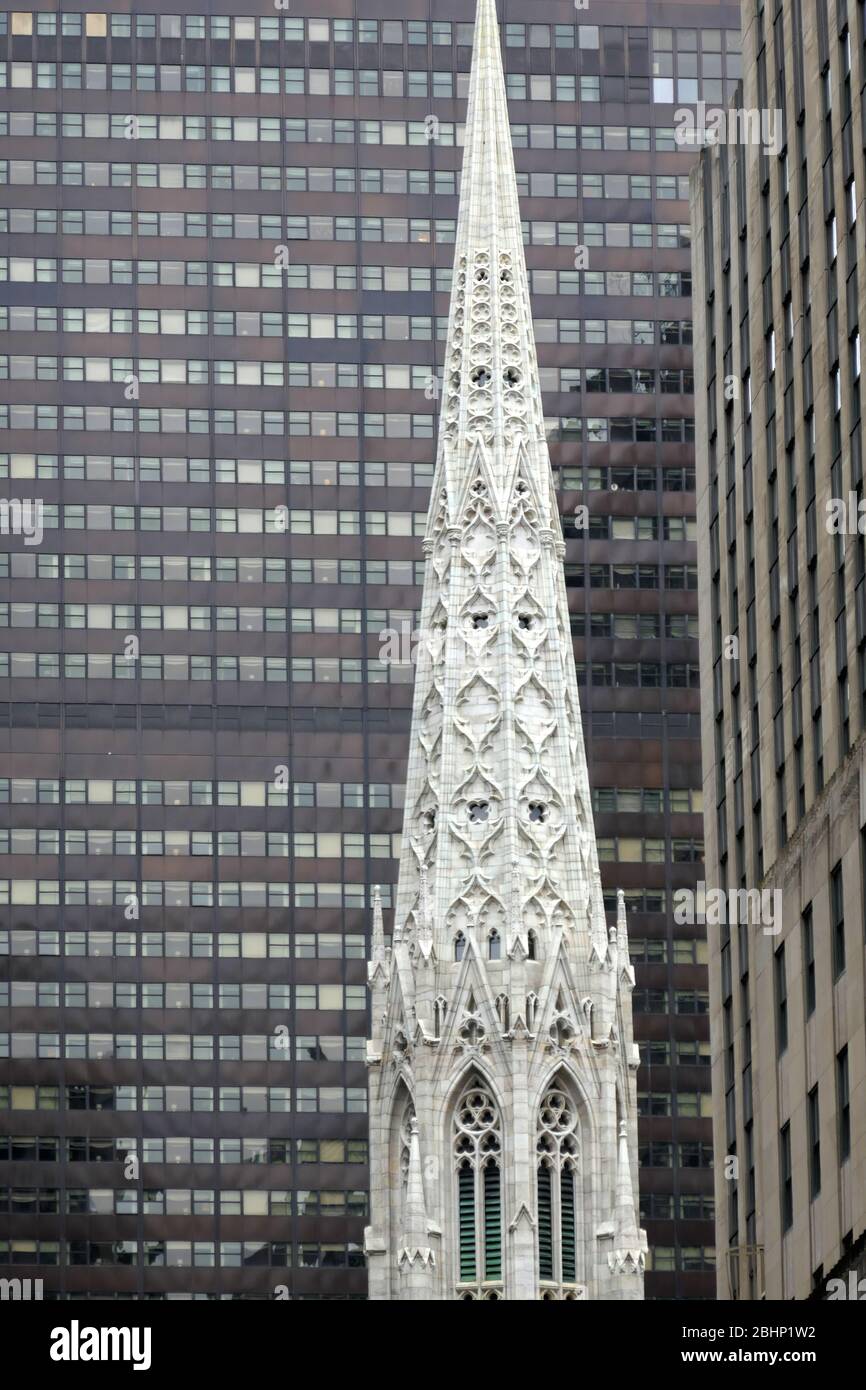 The spires of St. Patrick's Cathedral Manhattan, NYC, USA Stock Photo ...