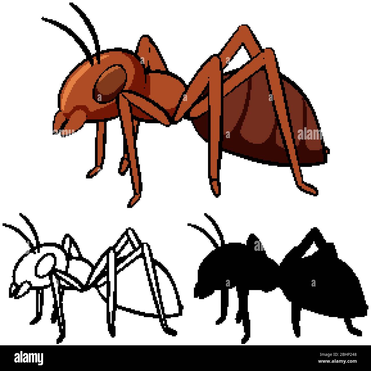 Set of ant cartoon illustration Stock Vector Image & Art - Alamy