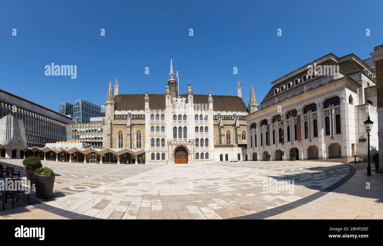 Panorama / panoramic view of the Guildhall Great Hall, centre ...