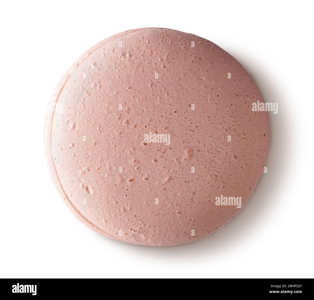 One beige macaroon top view Stock Photo - Alamy