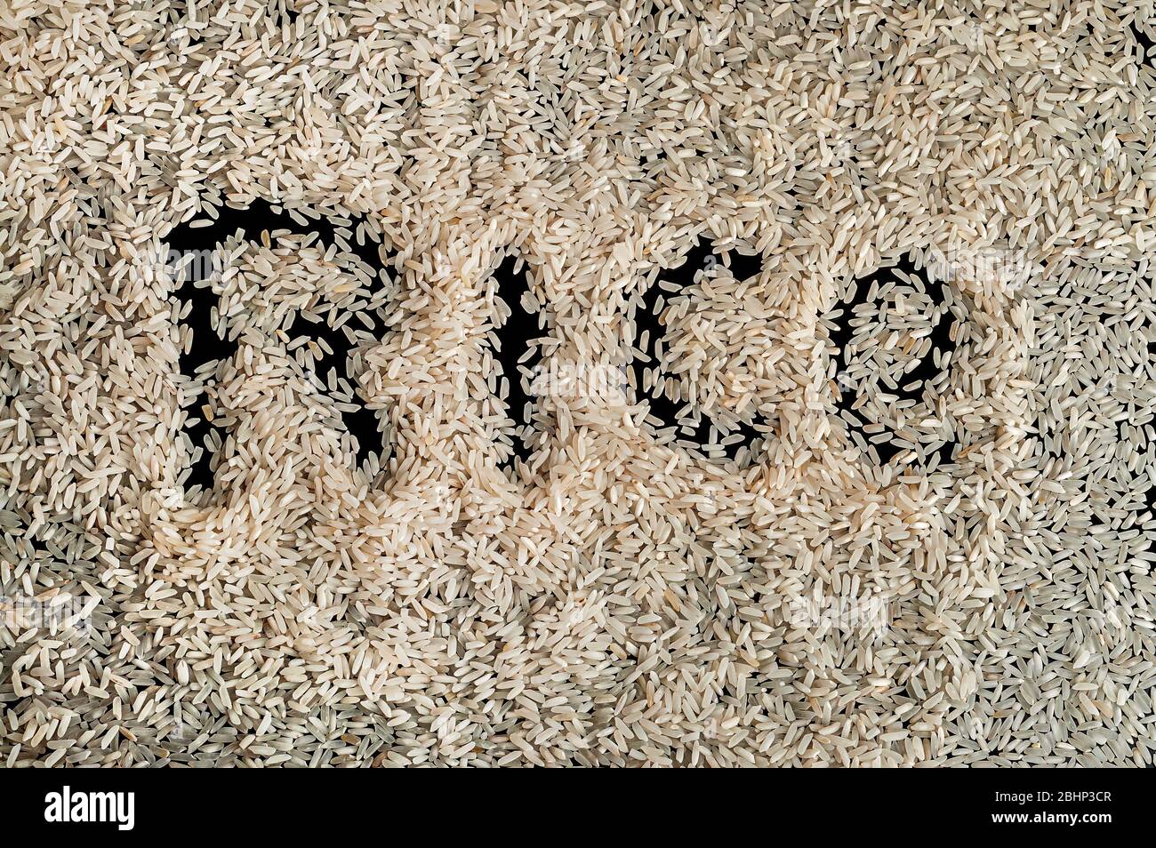 Word rice concept written hi-res stock photography and images - Alamy