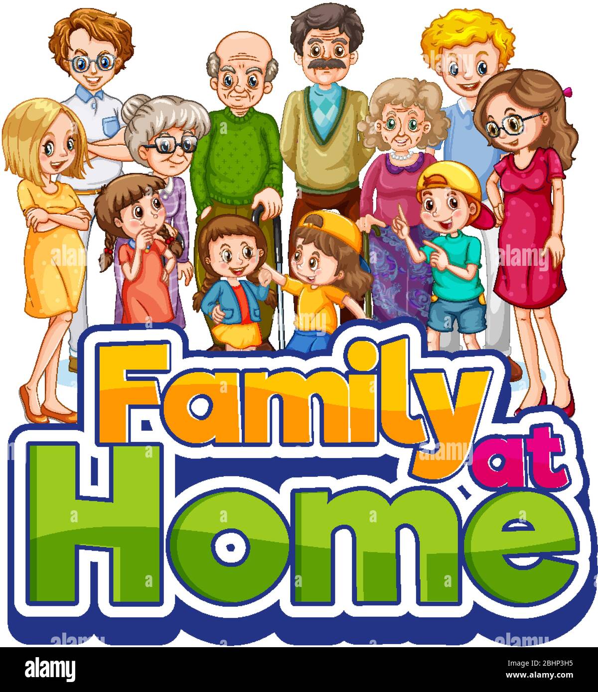 Group of family member characters illustration Stock Vector Image & Art ...