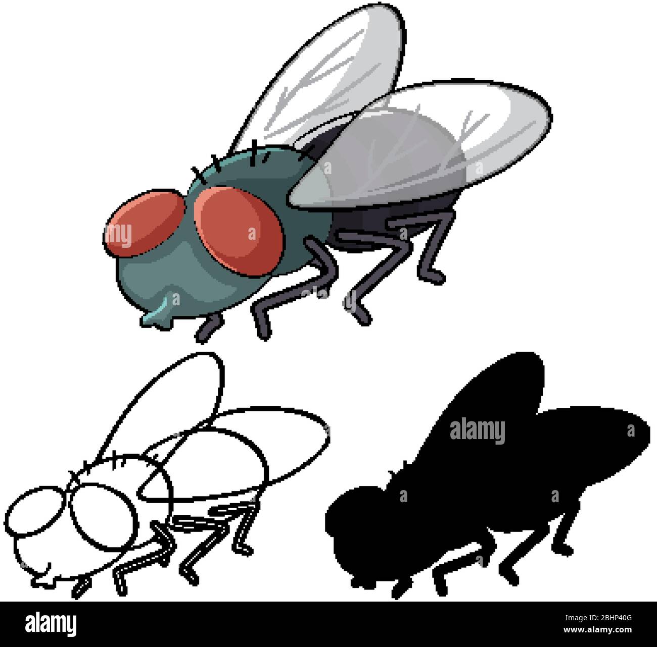 Set of fly cartoon illustration Stock Vector Image & Art - Alamy