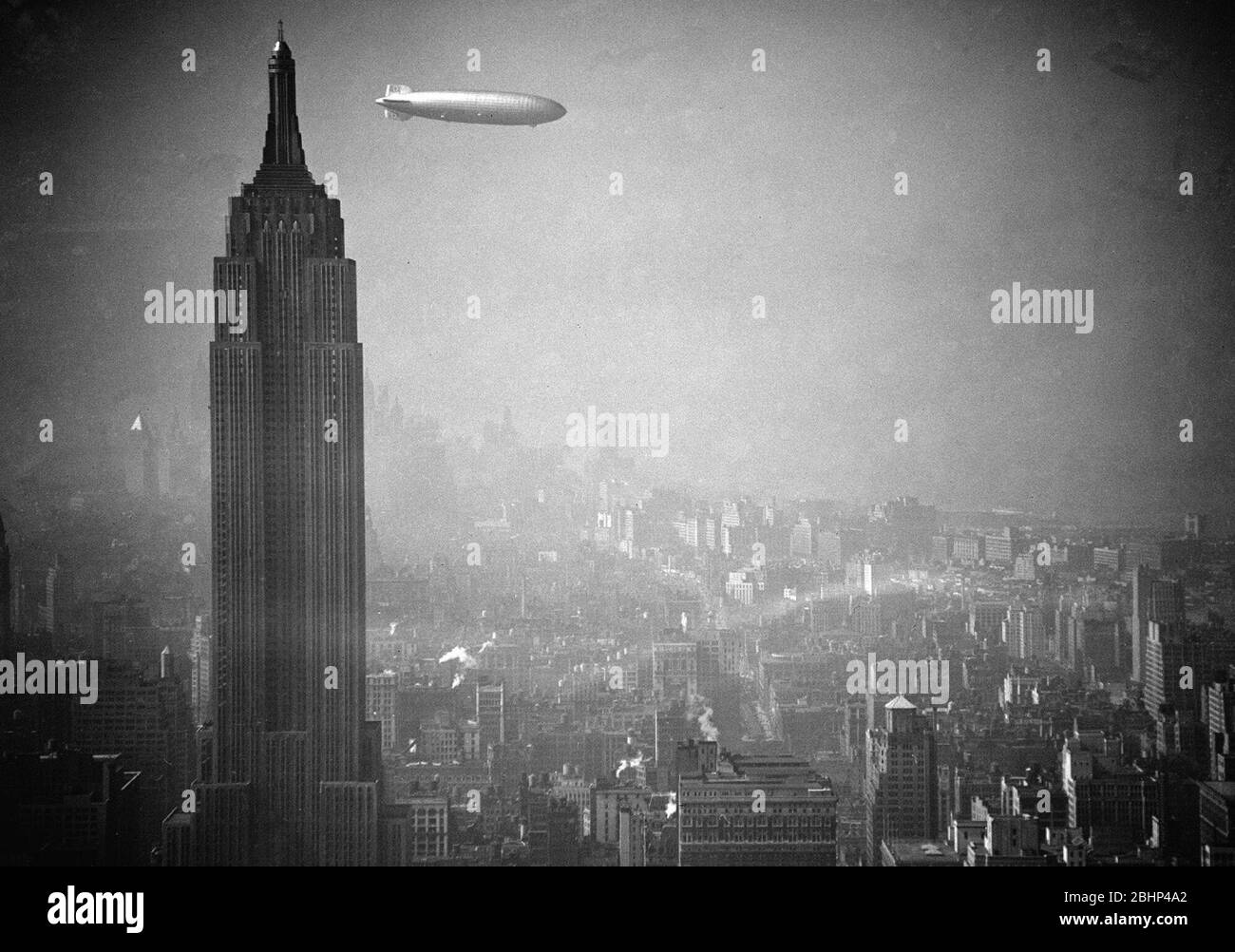 The German Zeppelin airship - the Hindenburg in flight. 1930s ...