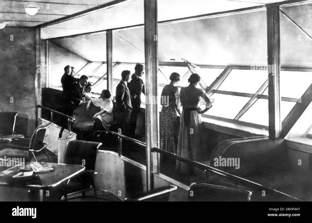 The German Zeppelin airship - the Hindenburg in flight. 1930s ...