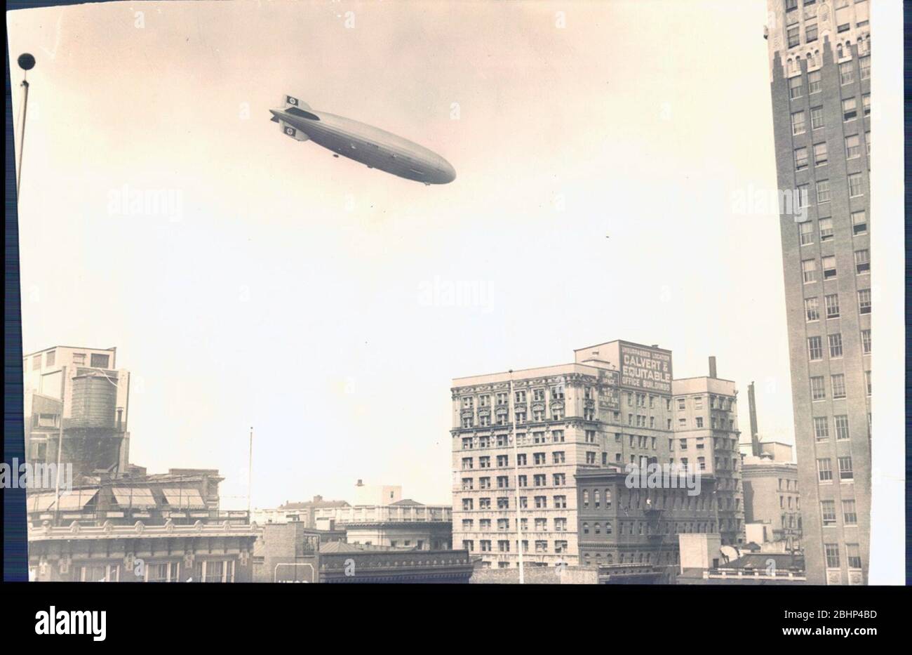 The German Zeppelin airship - the Hindenburg in flight. 1930s ...