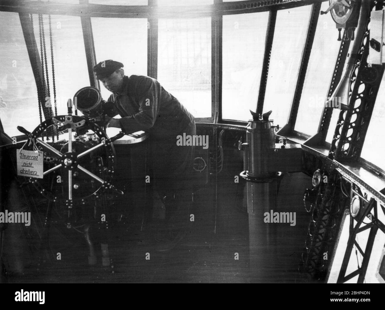 The German Zeppelin airship - the Hindenburg in flight. 1930s ...